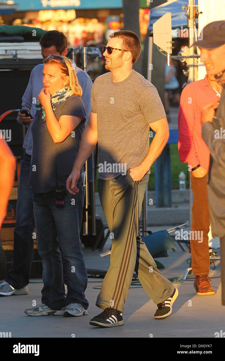 Topher Grace and Chris Evans filming their new movie 'A Many Splintered ...