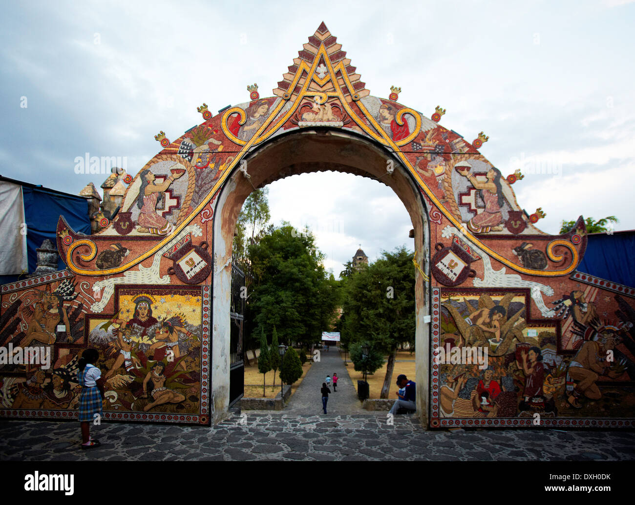 América, Mexico, Morelos state, Tepoztlán village, the entrance of the ...