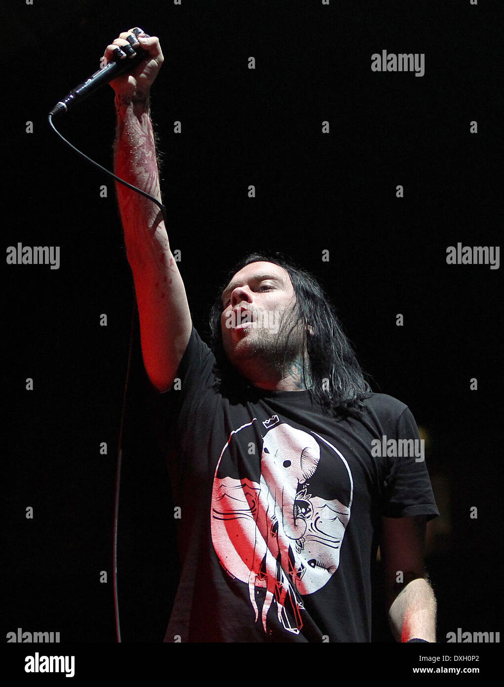 Bert McCracken The Used performs live at Wembley Arena, as the ...
