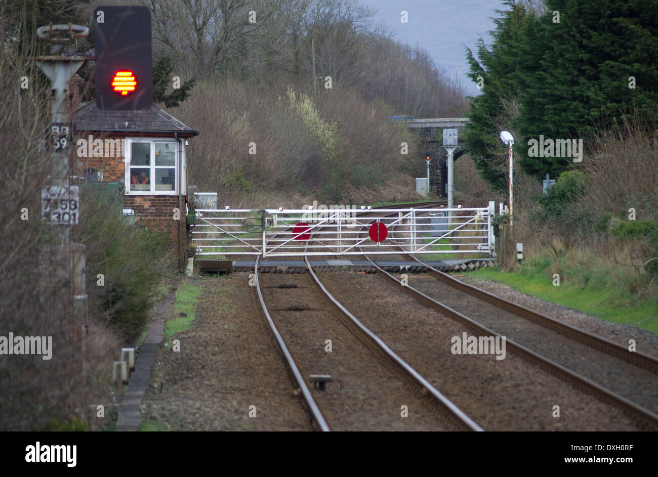 railway level crossing Stock Photo - Alamy