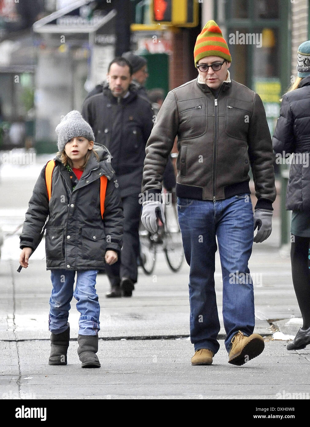 James Wilkie Broderick and Matthew Broderick Matthew Broderick walks ...