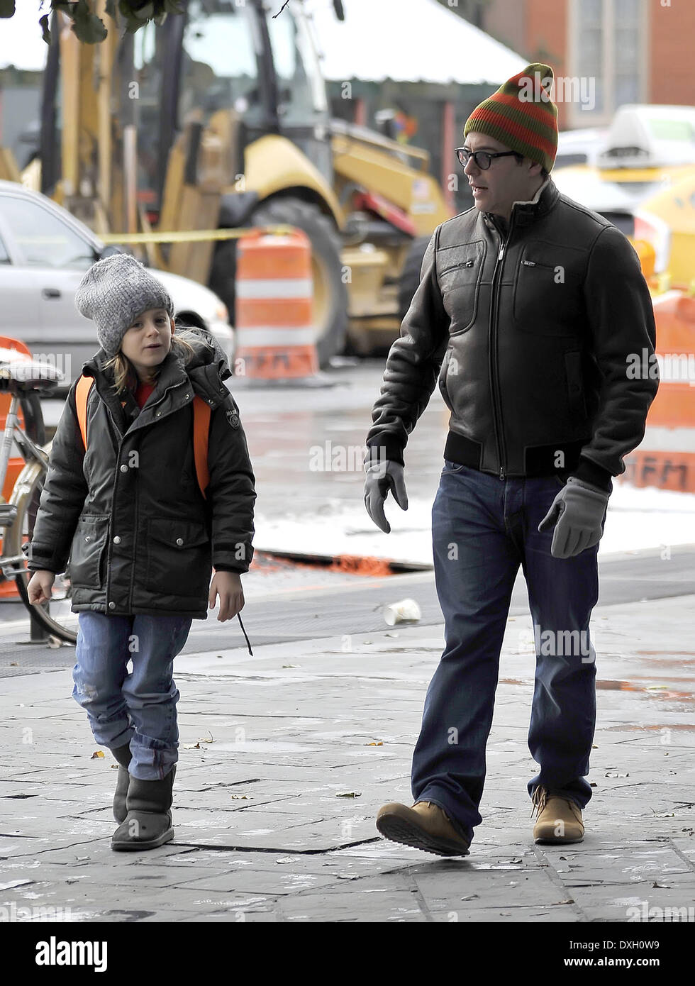 James Wilkie Broderick and Matthew Broderick Matthew Broderick walks ...