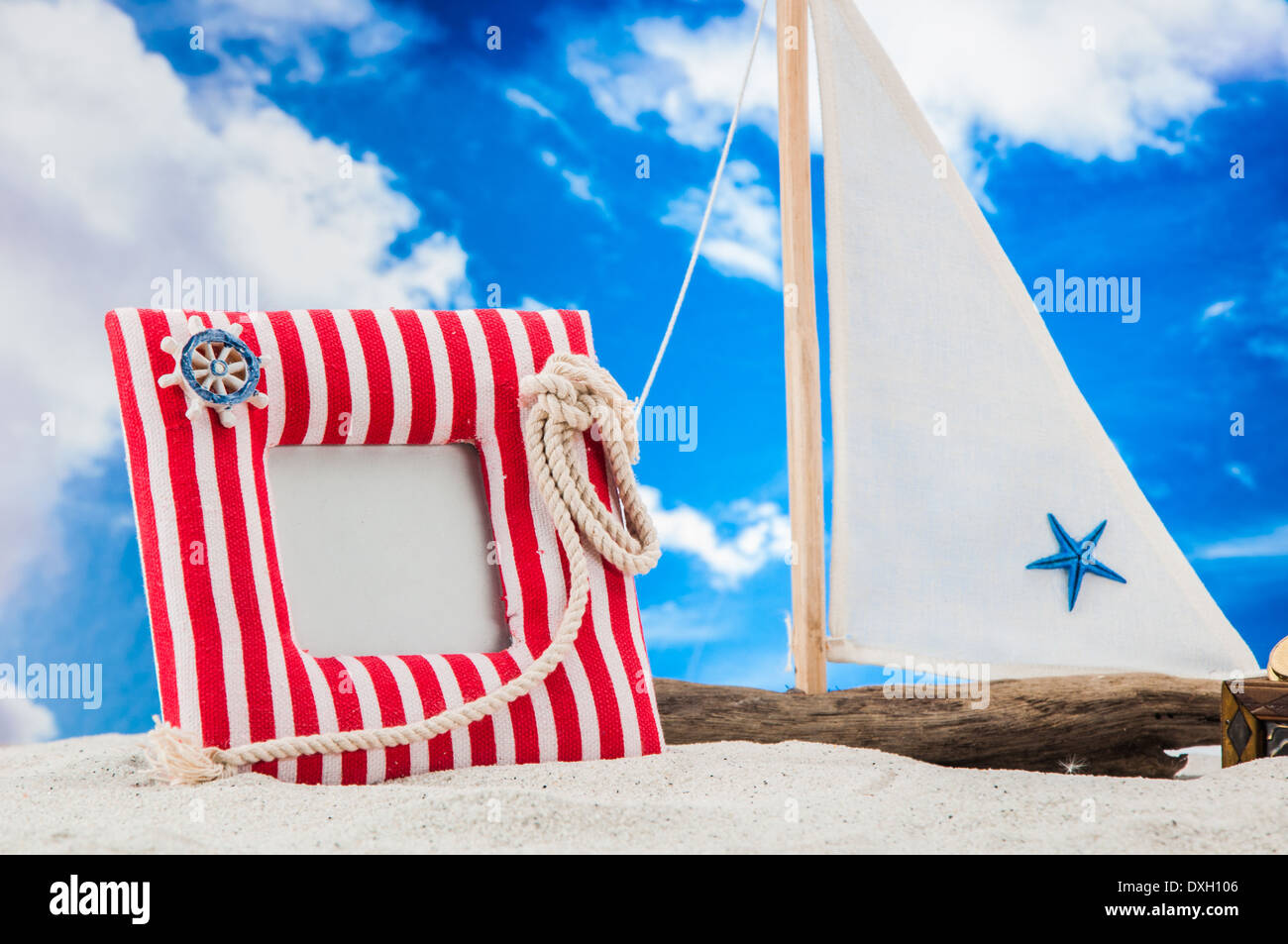 Decorative summer composition with hard light, vivid colors Stock Photo ...