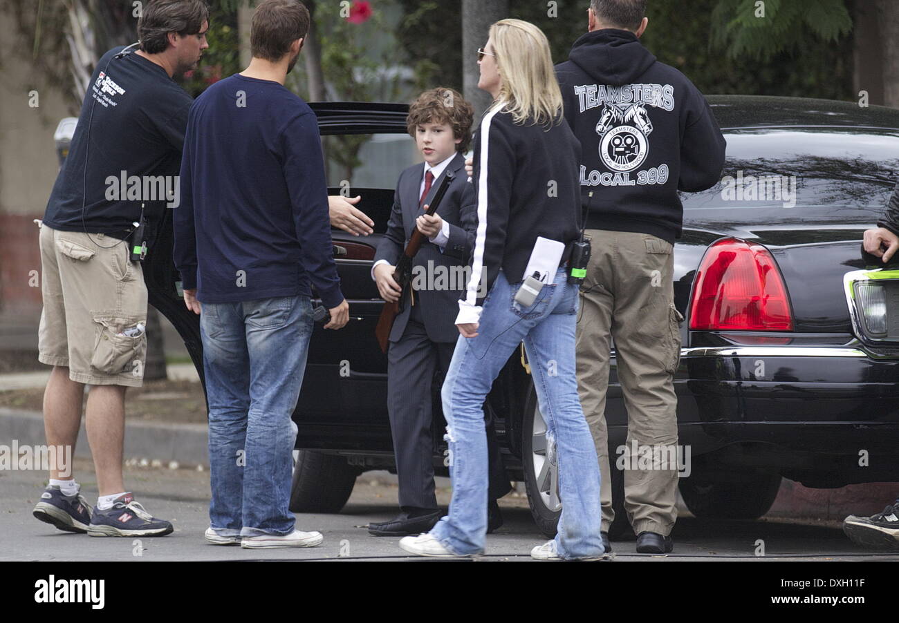 Nolan Gould Cast members from 'Modern Family' filming on location in ...