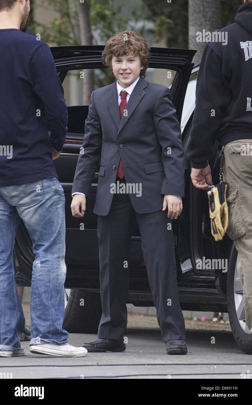 Nolan Gould Cast members from 'Modern Family' filming on location in ...