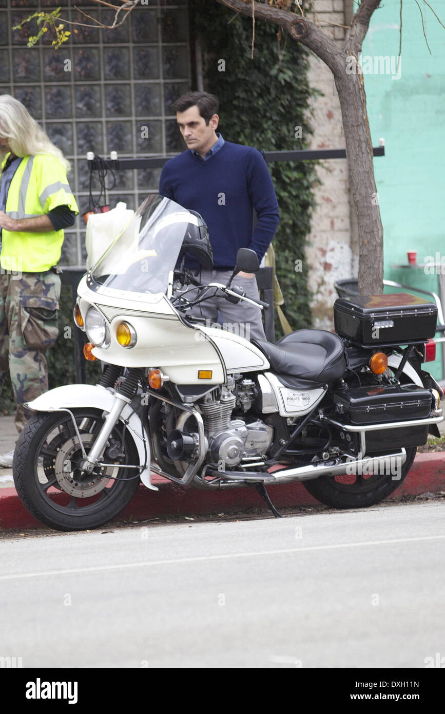 Ty Burrell Cast members from 'Modern Family' filming on location in ...