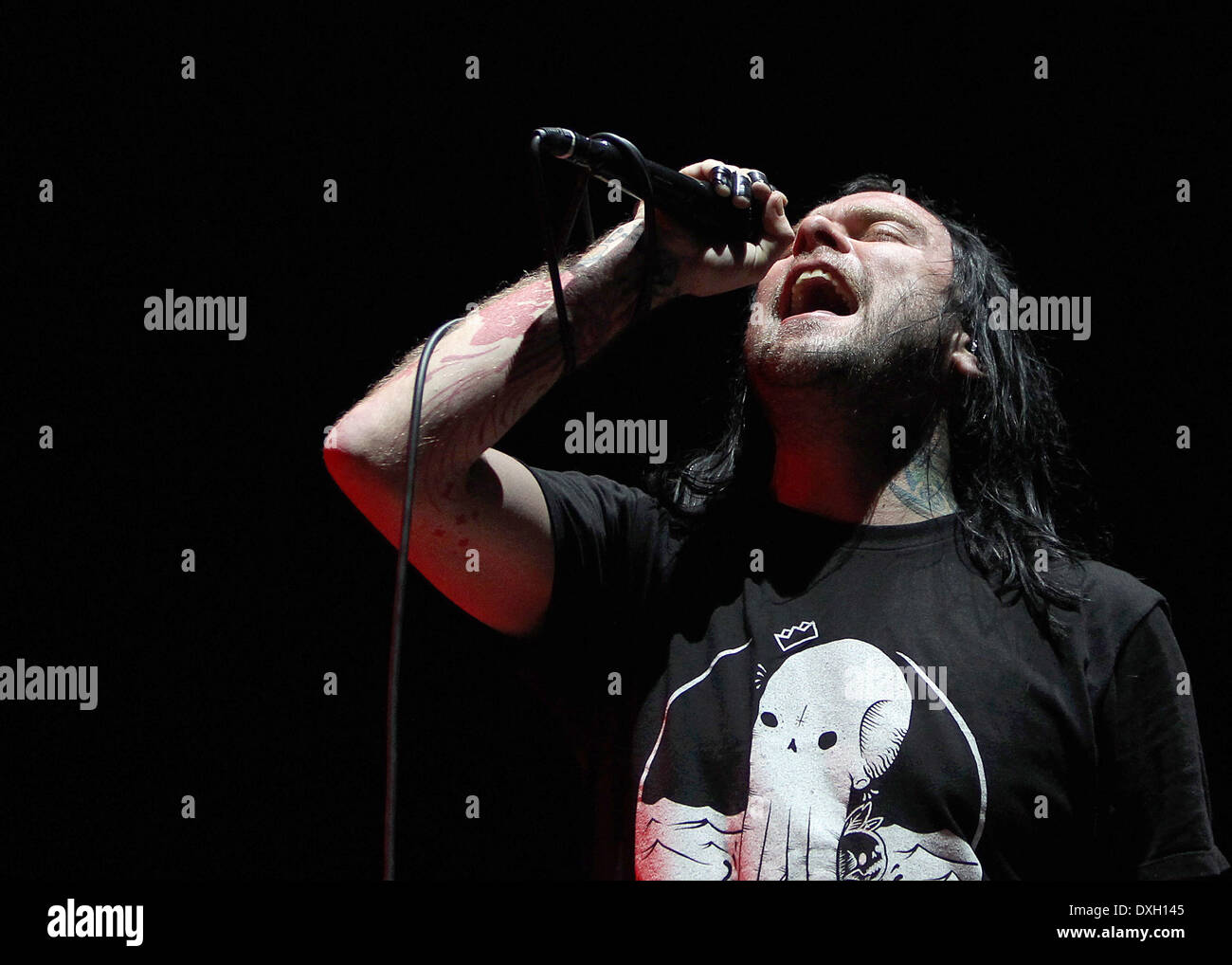Bert McCracken The Used performs live at Wembley Arena, as the ...