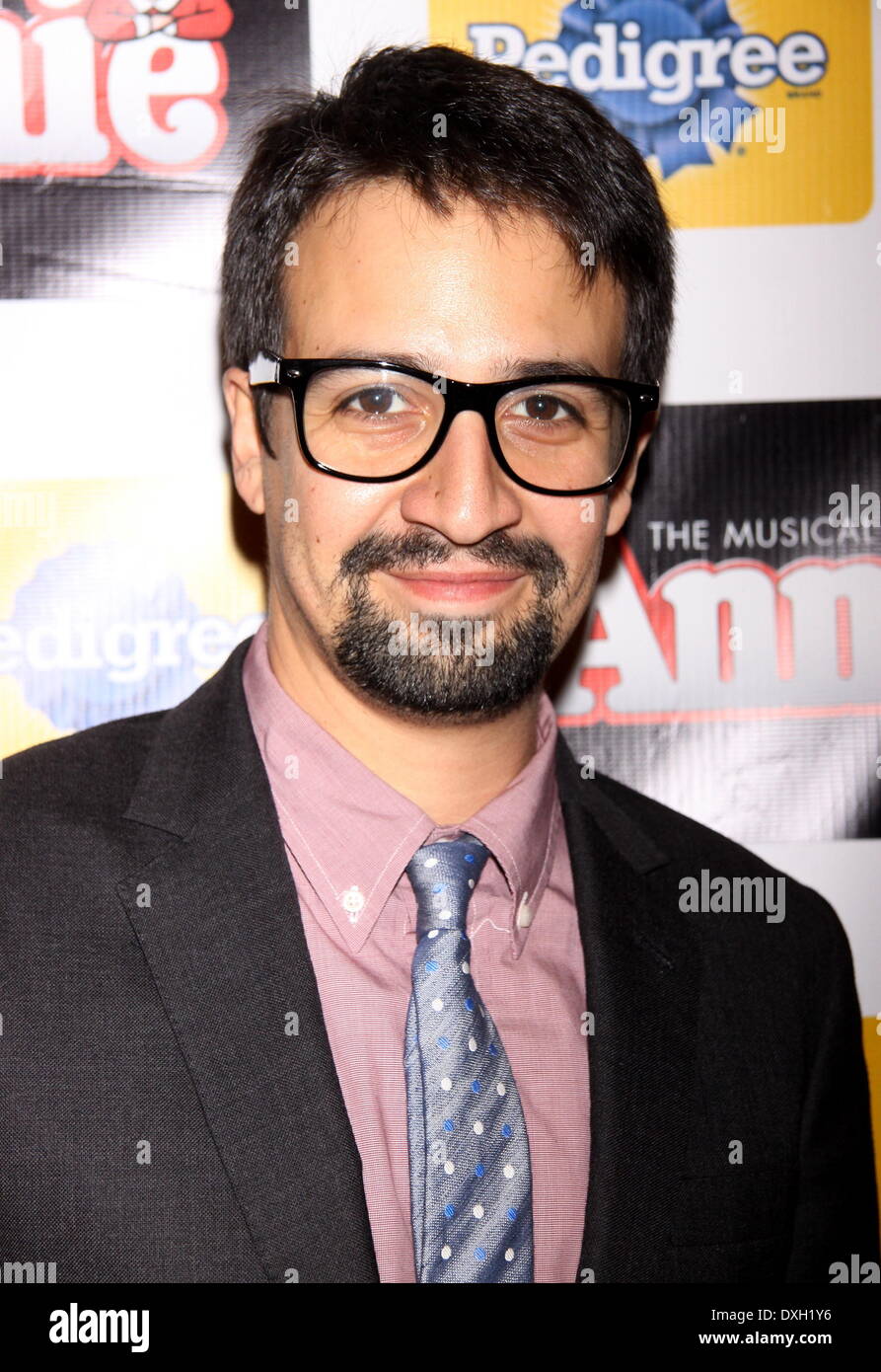 Lin-Manuel Miranda Opening night of the Broadway musical 'Annie' at the ...
