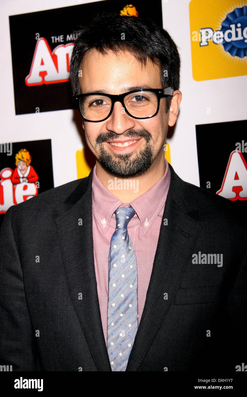 Lin-Manuel Miranda Opening night of the Broadway musical 'Annie' at the ...