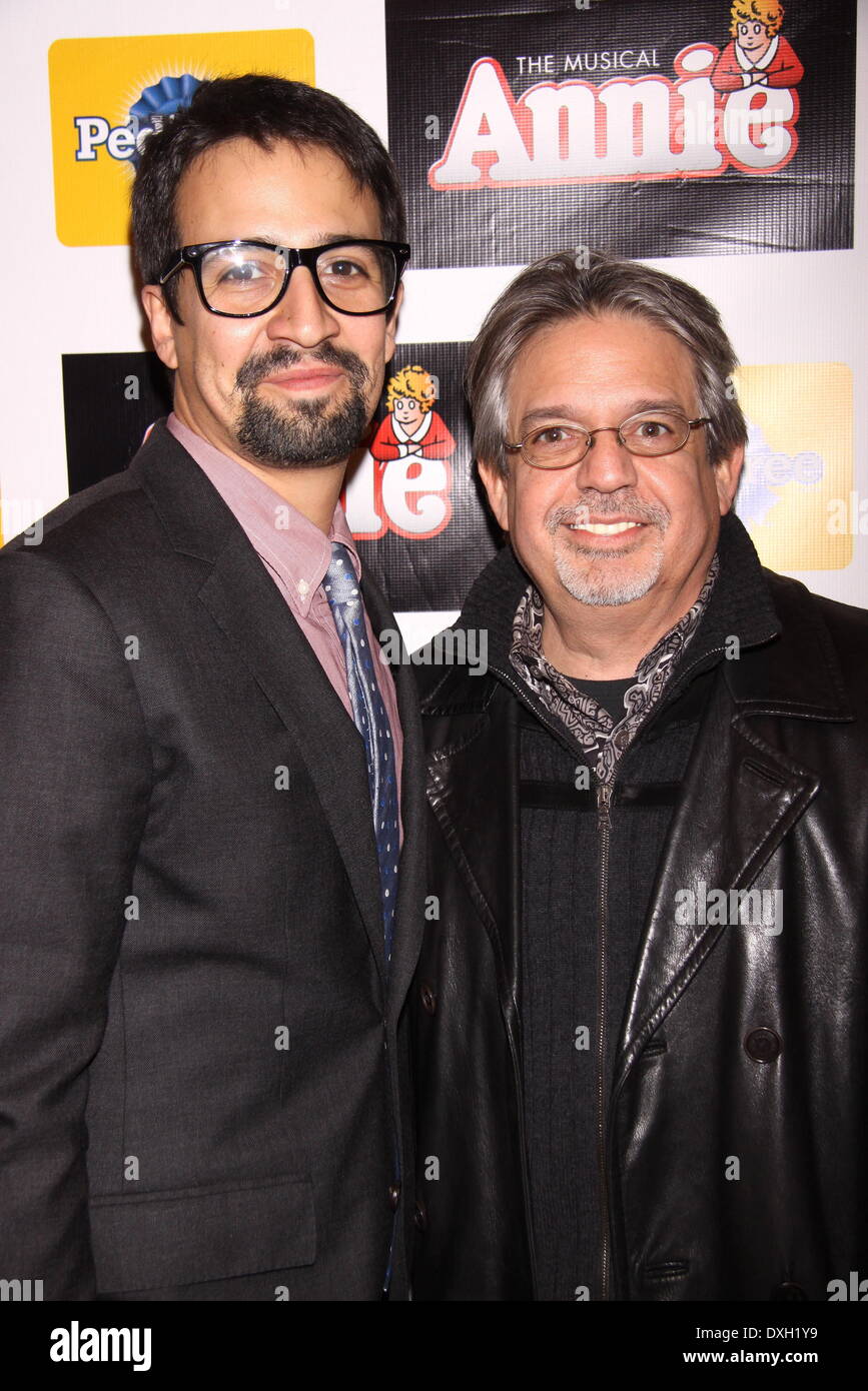 Lin-Manuel Miranda and his dad Luis Miranda Opening night of the ...