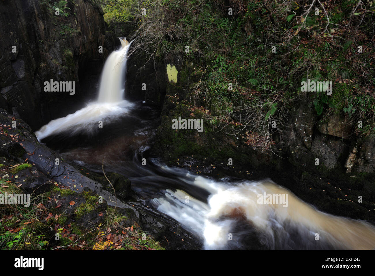 Hollybush waterfall, river Twiss, Ingleton Waterfalls Trail, Ingleton ...