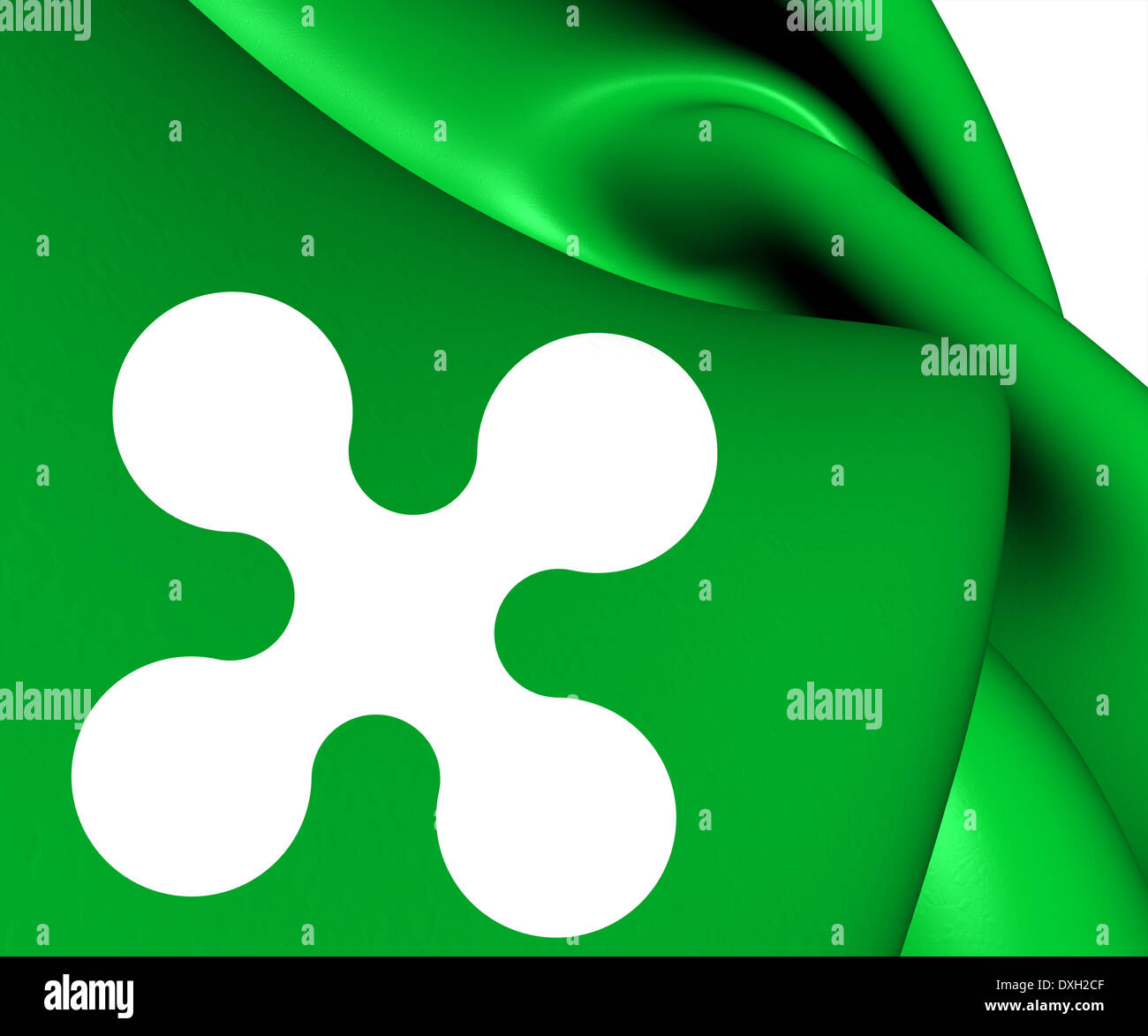 Flag of Lombardy, Italy. Close Up Stock Photo - Alamy