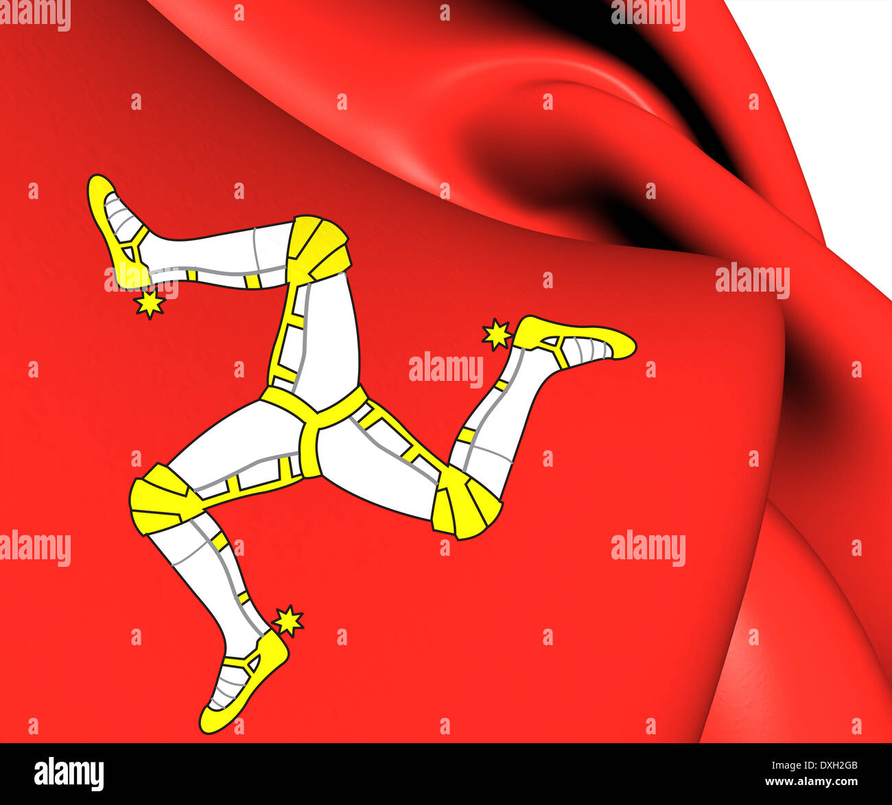Isle of Man Flag. Close Up Stock Photo - Alamy
