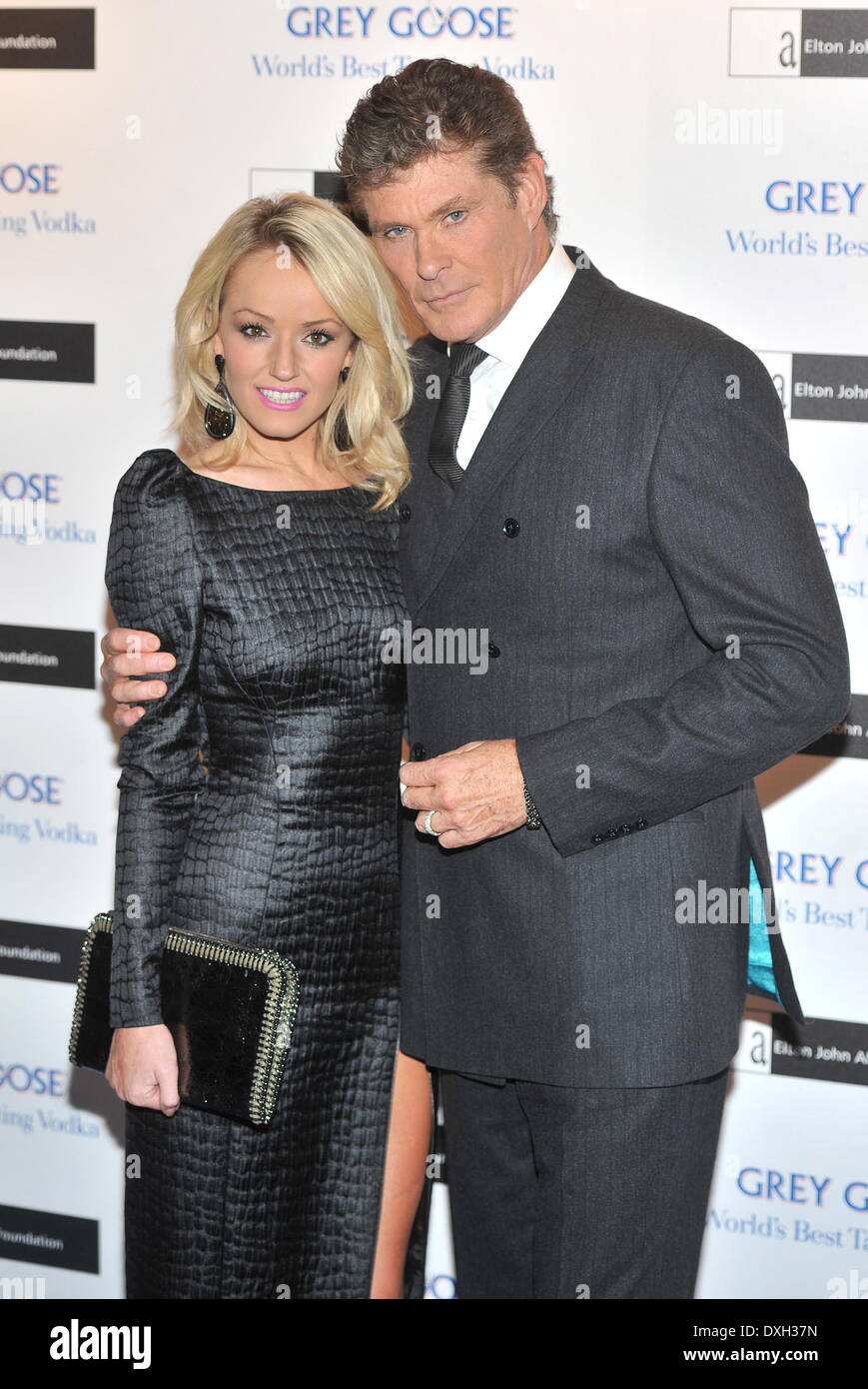 David Hasselhoff and Hayley Roberts The Elton John AIDS Foundation Grey ...