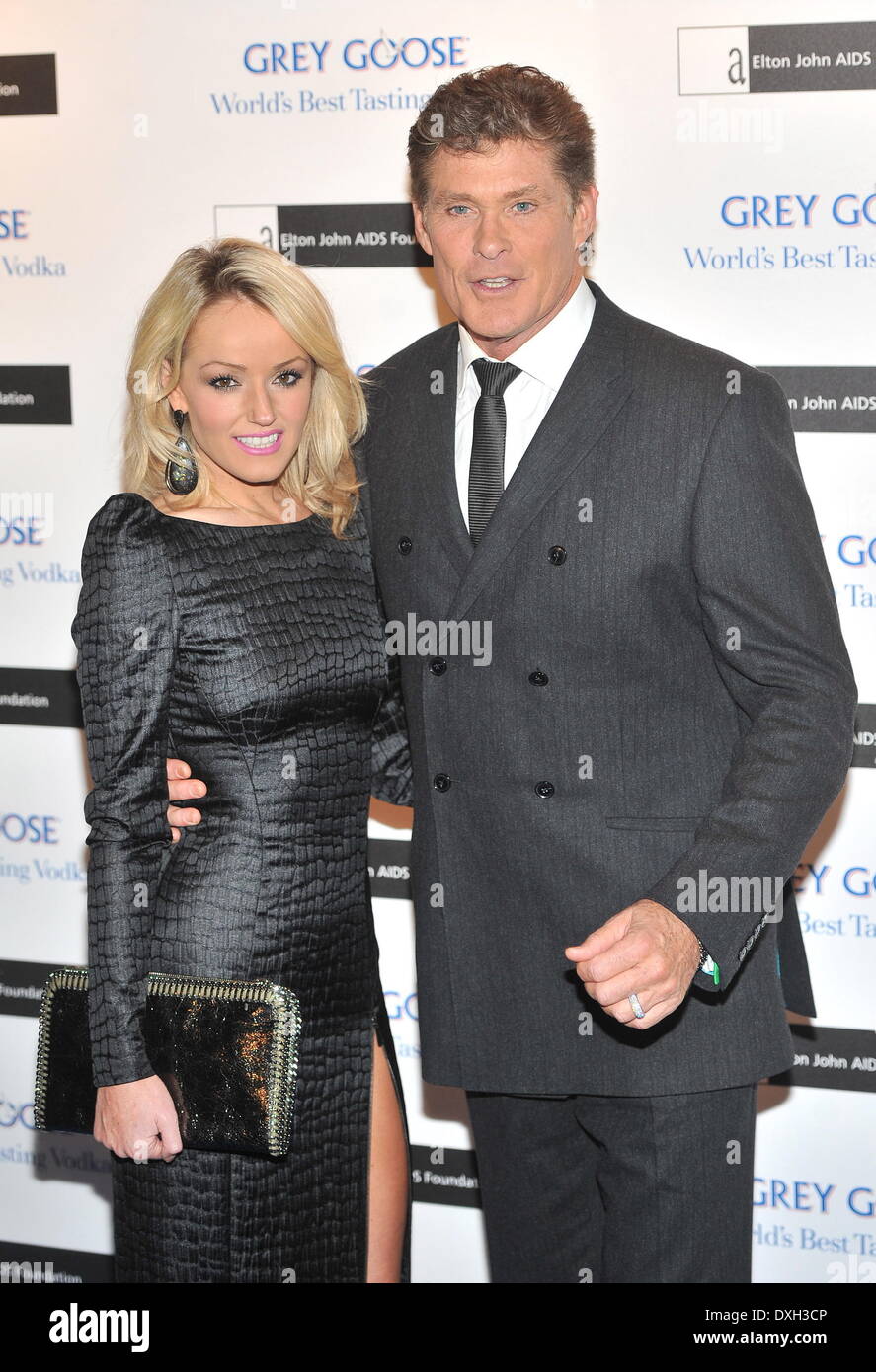 David Hasselhoff and Hayley Roberts The Elton John AIDS Foundation Grey ...
