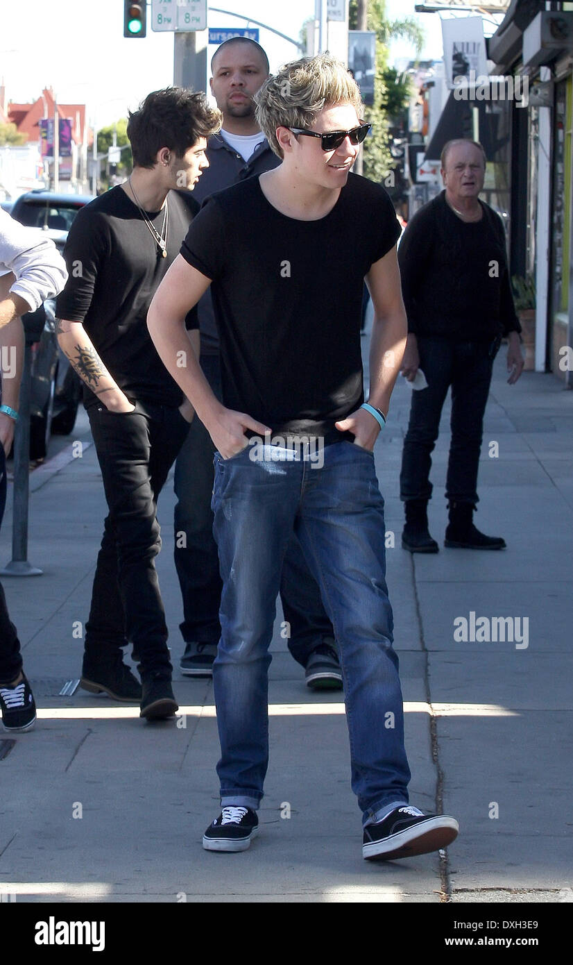 Zayn Malik and Niall Horan Members of One Direction shopping at Urban ...