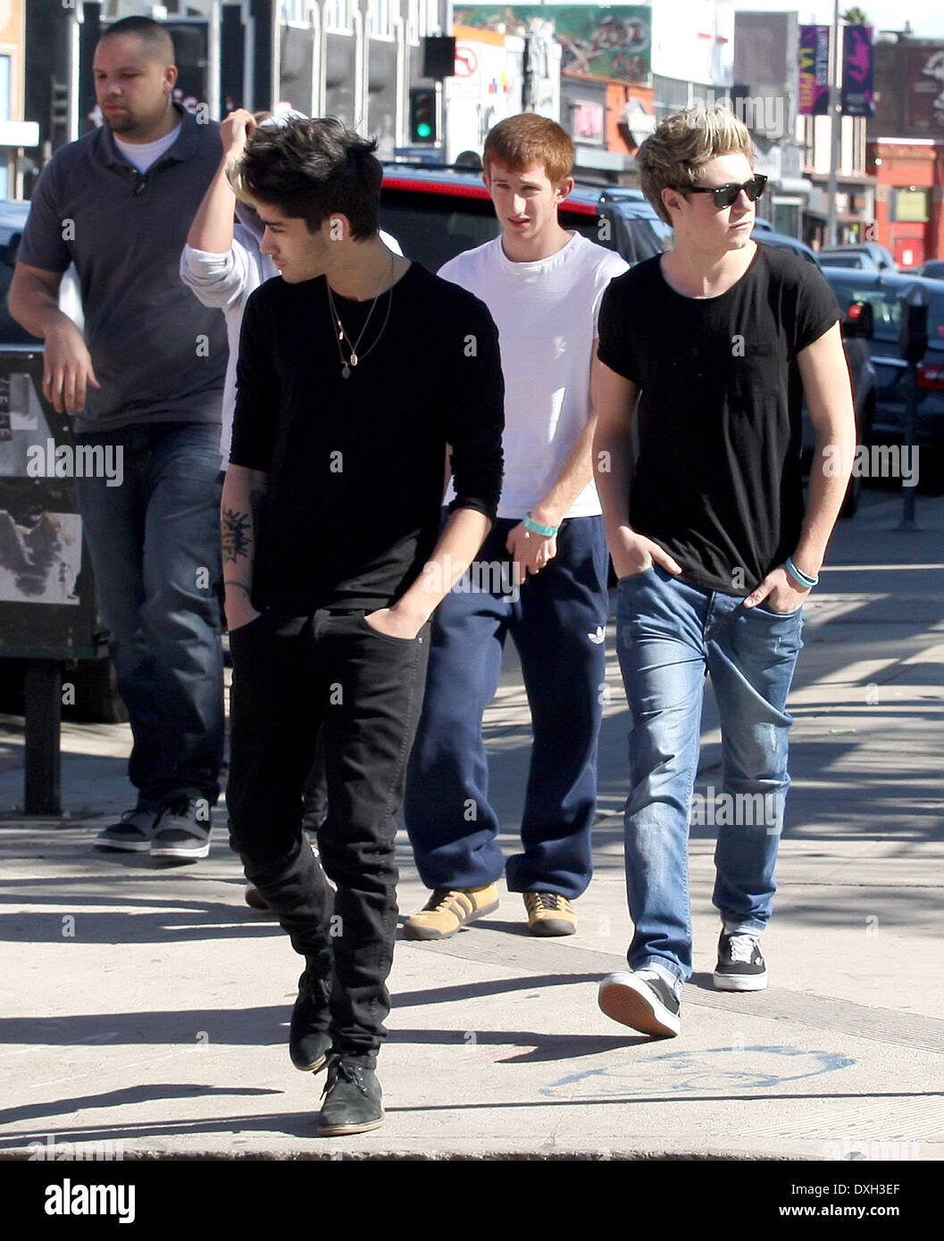 Zayn Malik and Niall Horan Members of One Direction shopping at Urban ...
