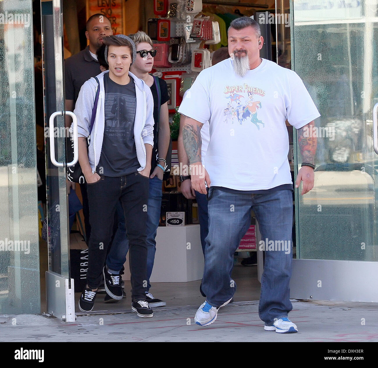 Liam Payne and Niall Horan Members of One Direction shopping at Urban ...