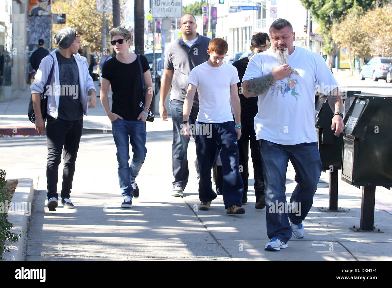 Liam Payne and Niall Horan Members of One Direction shopping at Urban ...