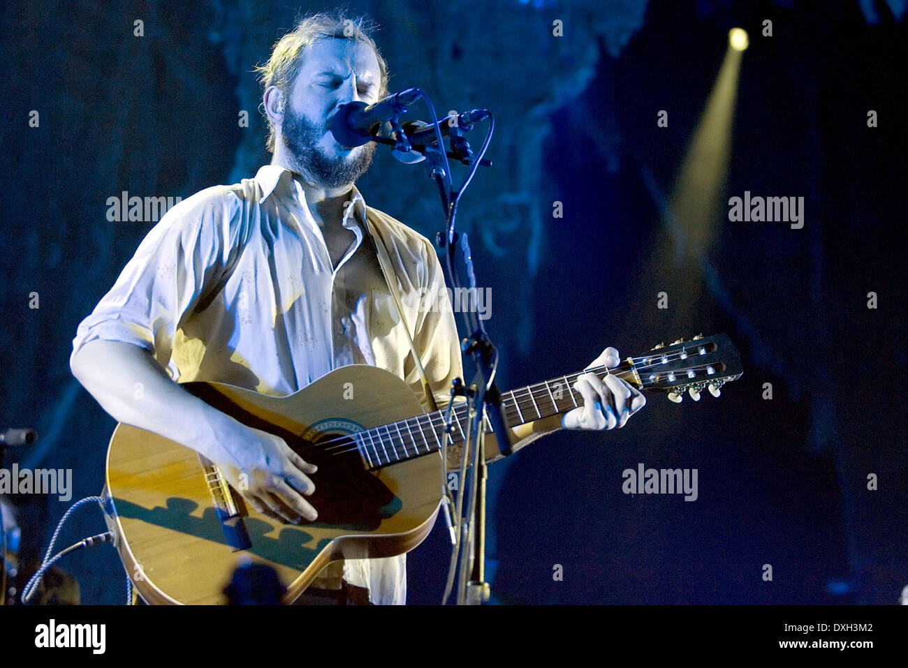 Justin Vernon Bon Iver performs a headlining gig at the SECC Glasgow ...