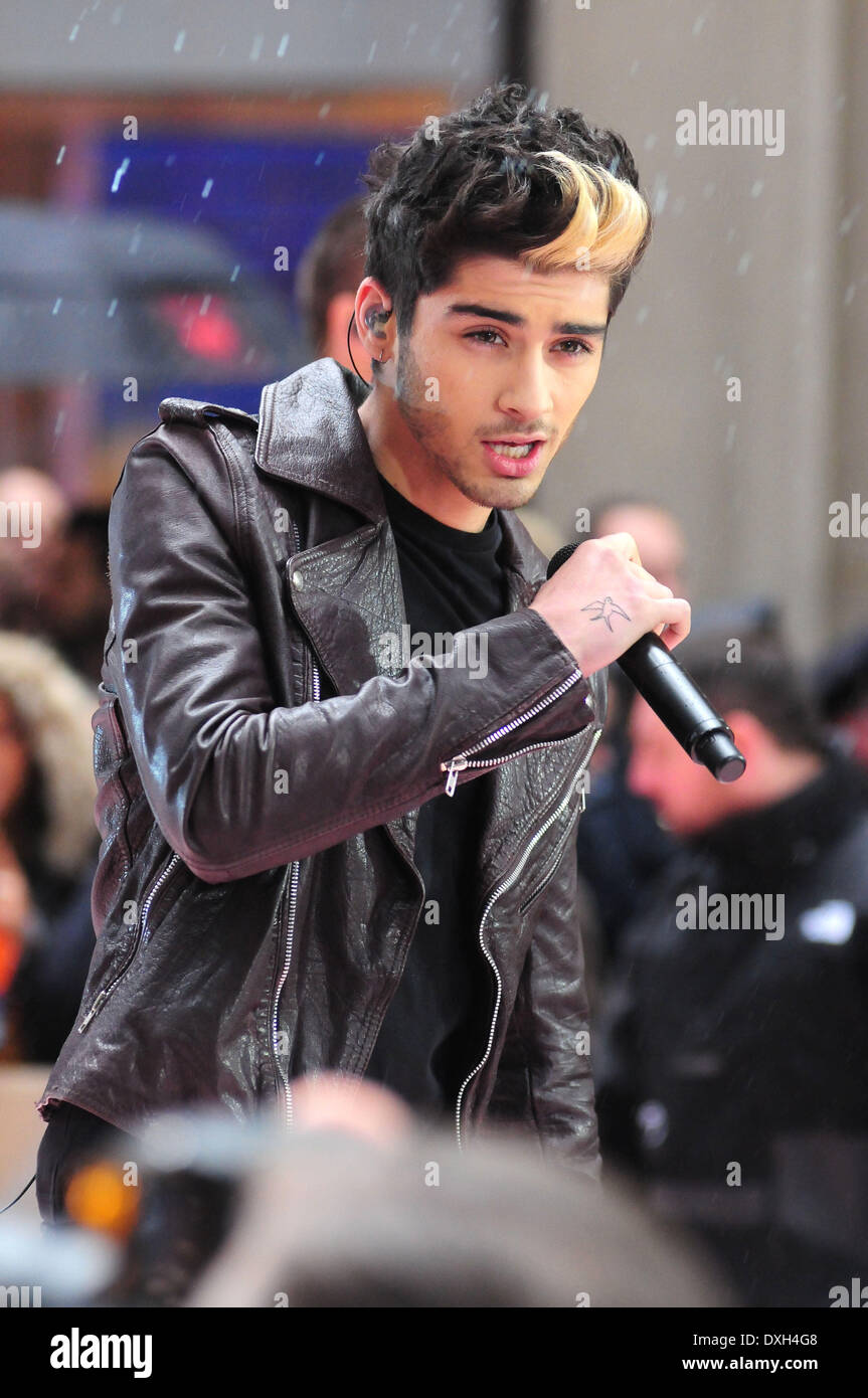 Zayn Malik 'One Direction' performing live on the 'Today' show in New ...