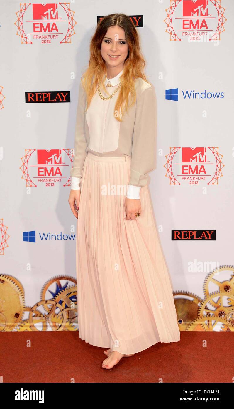 Lara Gewinnt The MTV EMA's 2012 held at Festhalle - Arrivals Featuring ...