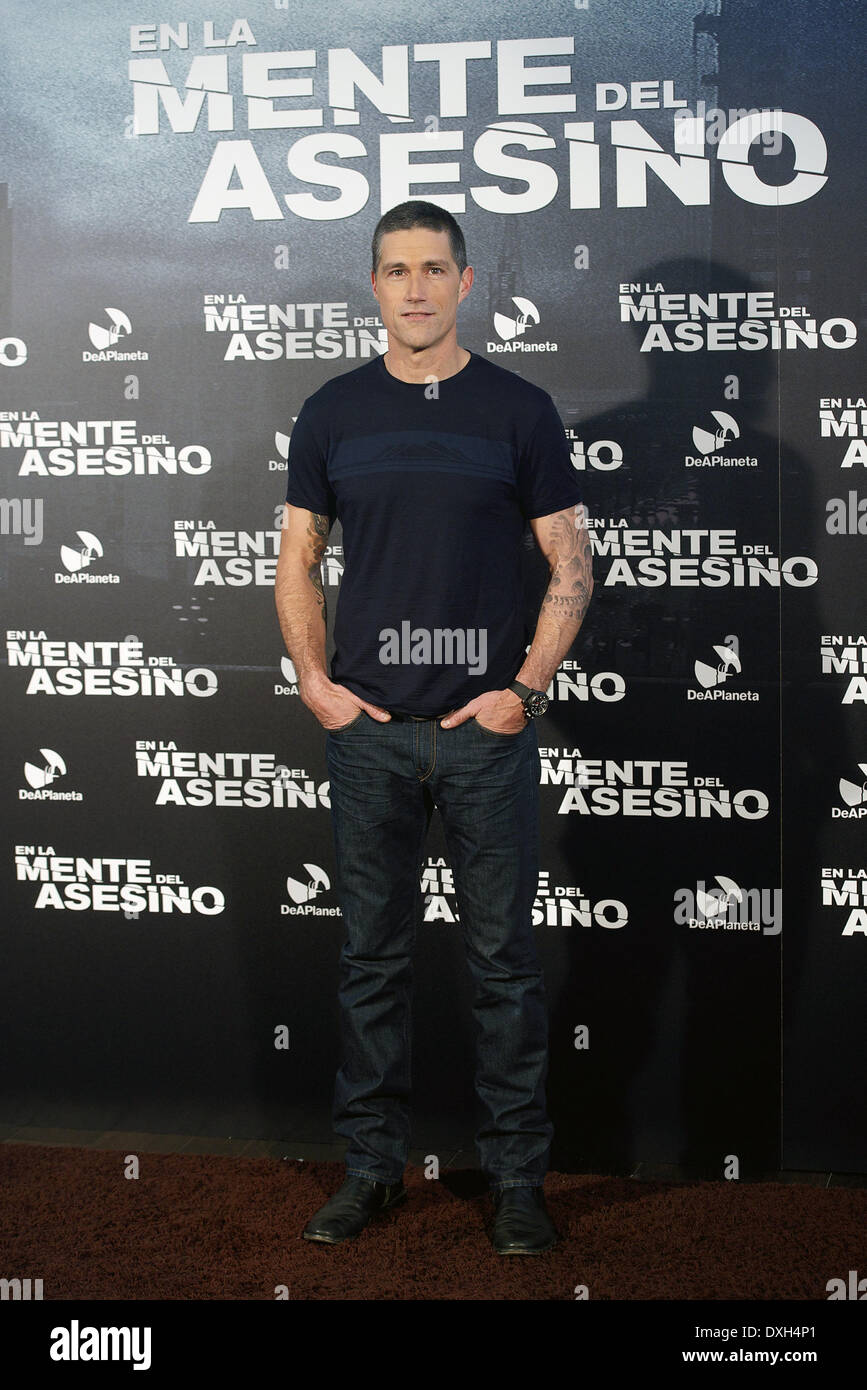 Matthew Fox 'Alex Cross' (En la mente del asesino) photocall in Madrid ...