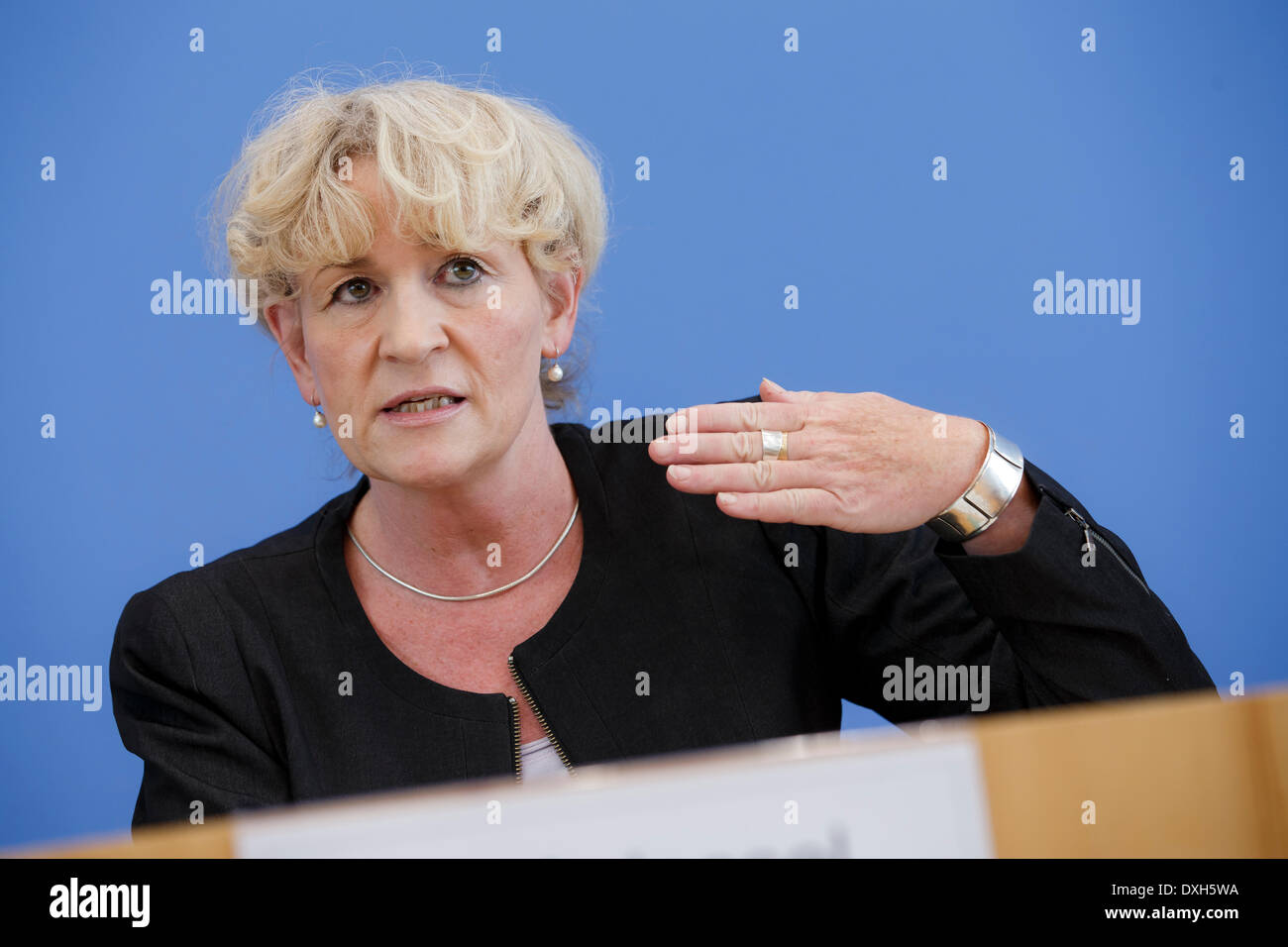 Berlin, Germany. March 26th, 2014. Minister of the environment Barbara ...