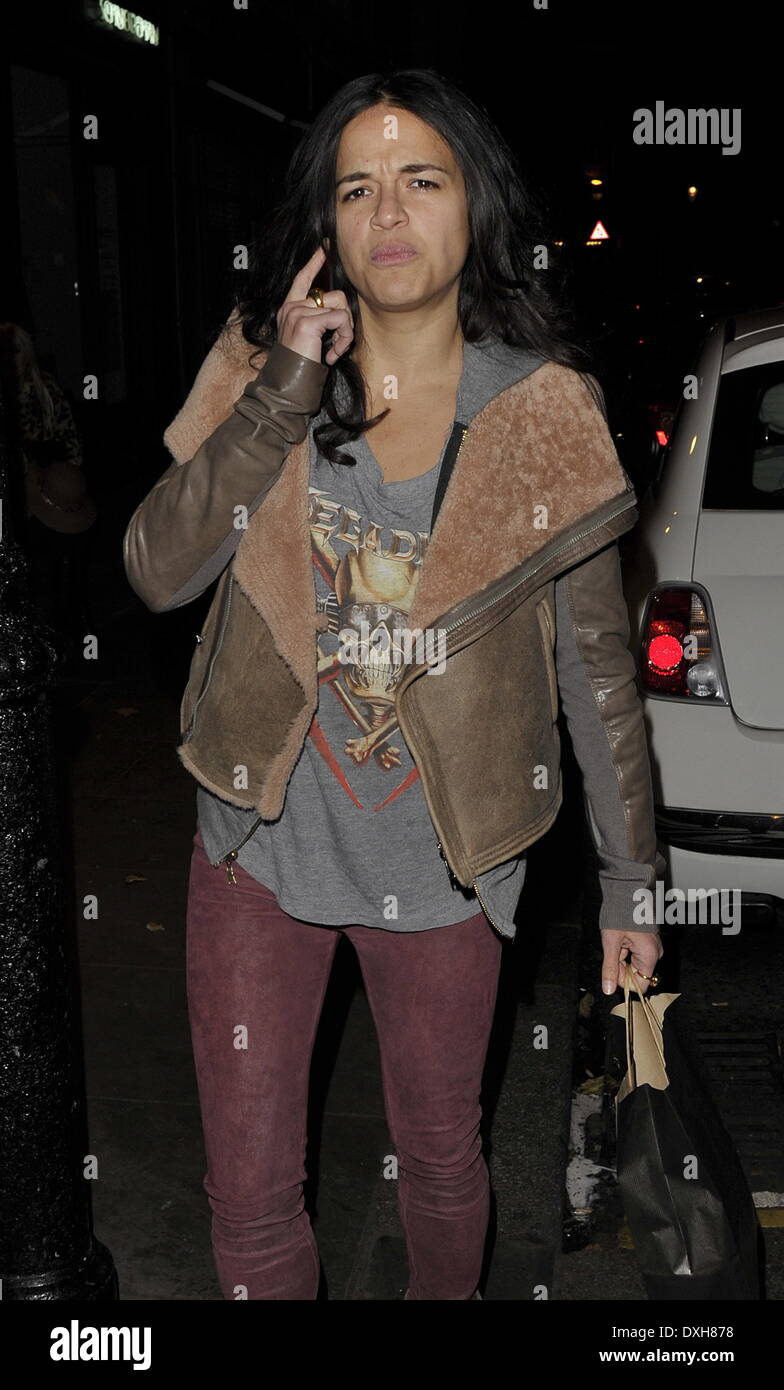 Michelle Rodriguez seen leaving the opening of a boutique shop launch ...