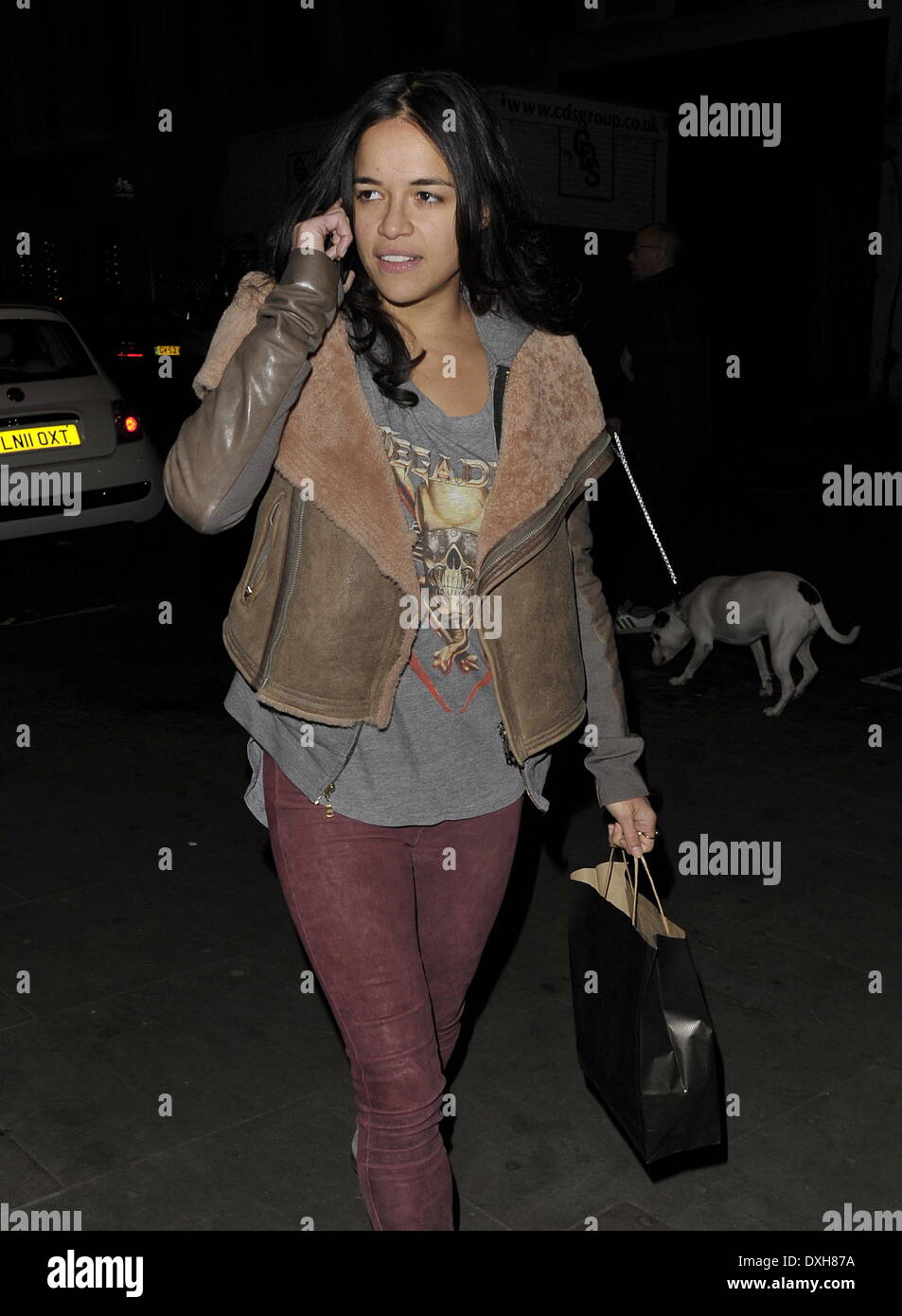 Michelle Rodriguez seen leaving the opening of a boutique shop launch ...