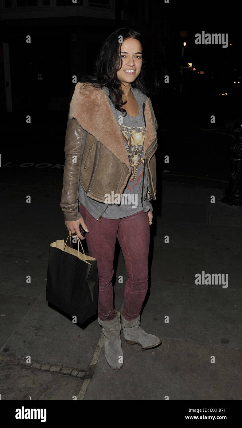 Michelle Rodriguez seen leaving the opening of a boutique shop launch ...