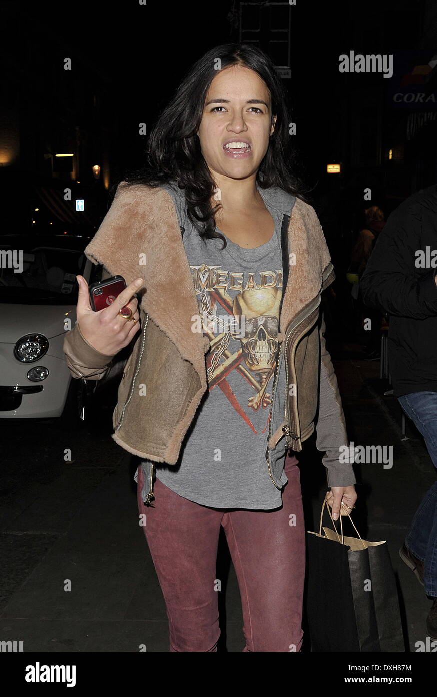 Michelle Rodriguez seen leaving the opening of a boutique shop launch ...