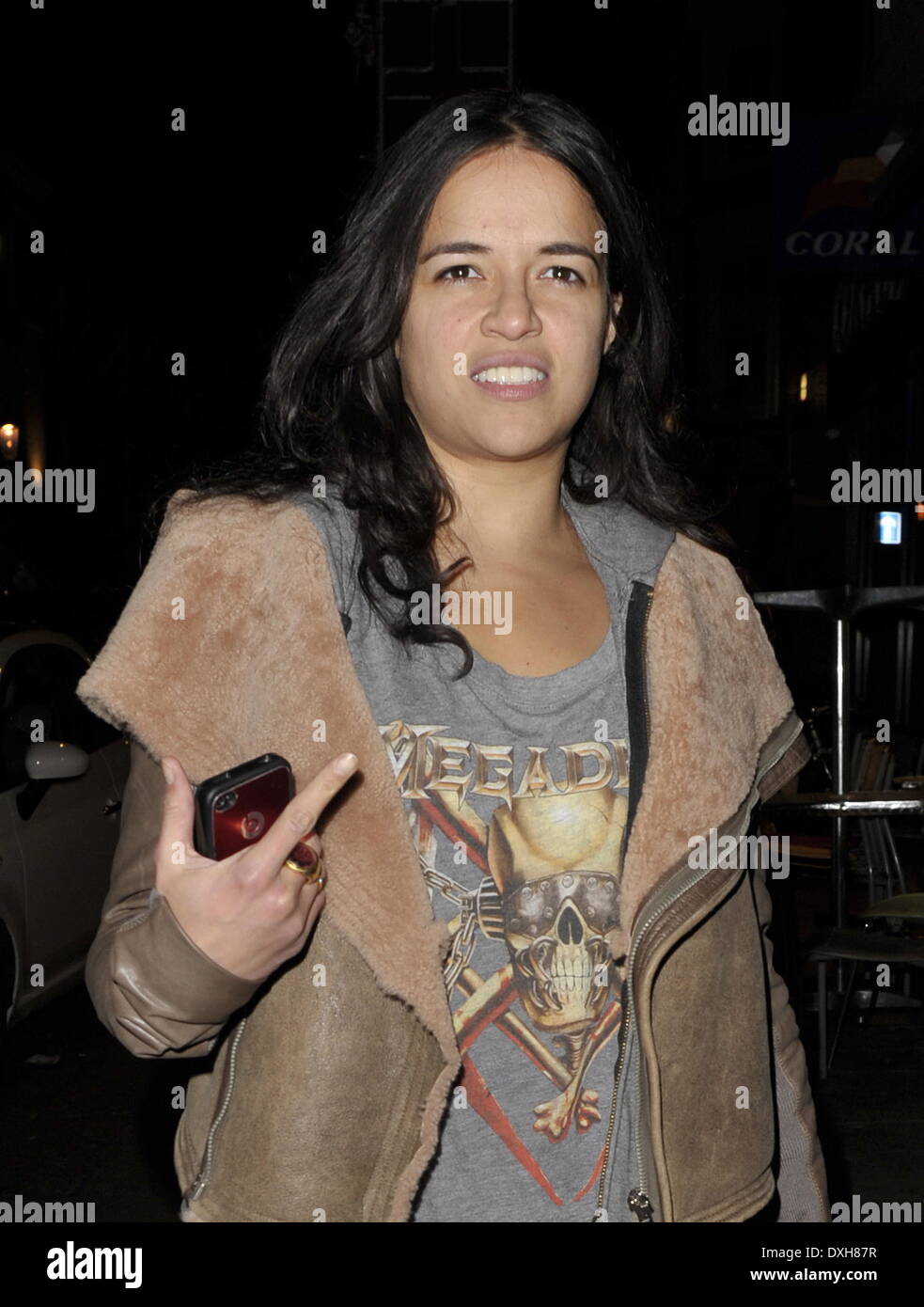 Michelle Rodriguez seen leaving the opening of a boutique shop launch ...