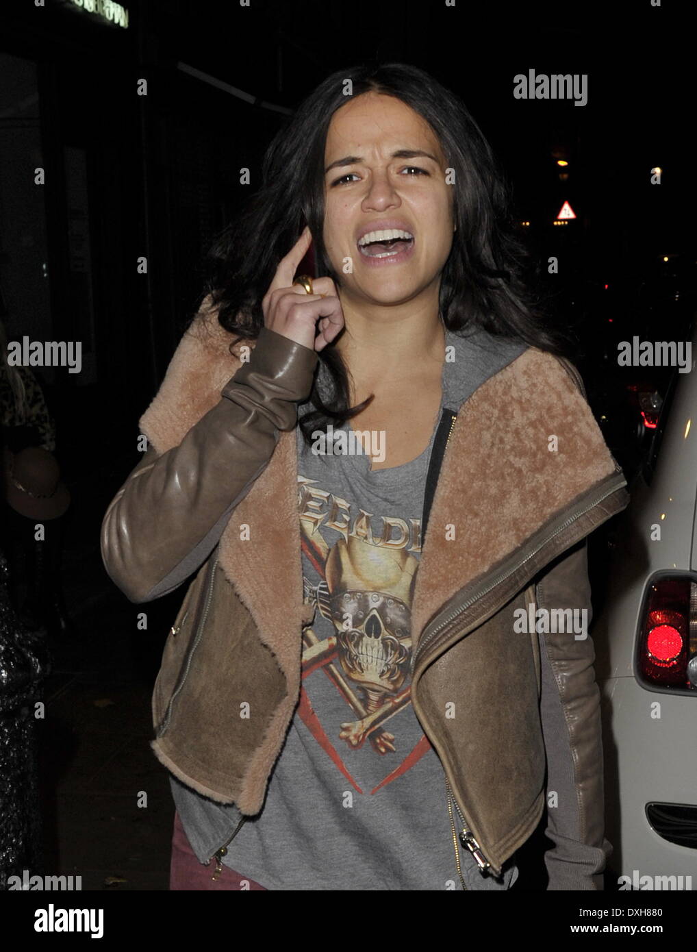 Michelle Rodriguez seen leaving the opening of a boutique shop launch ...