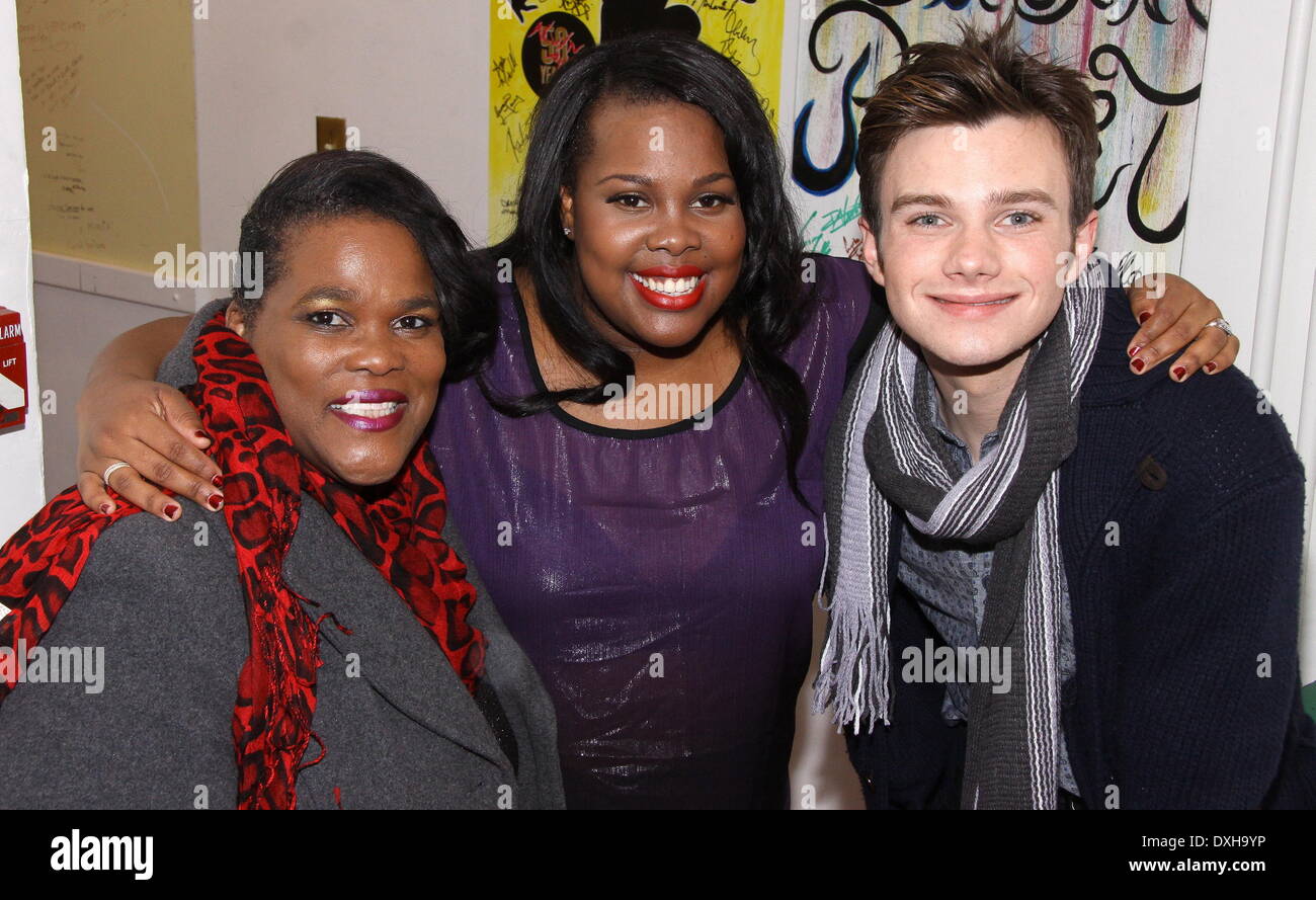 Tiny Riley, her daughter Amber Riley and Chris Colfer from the TV show ...