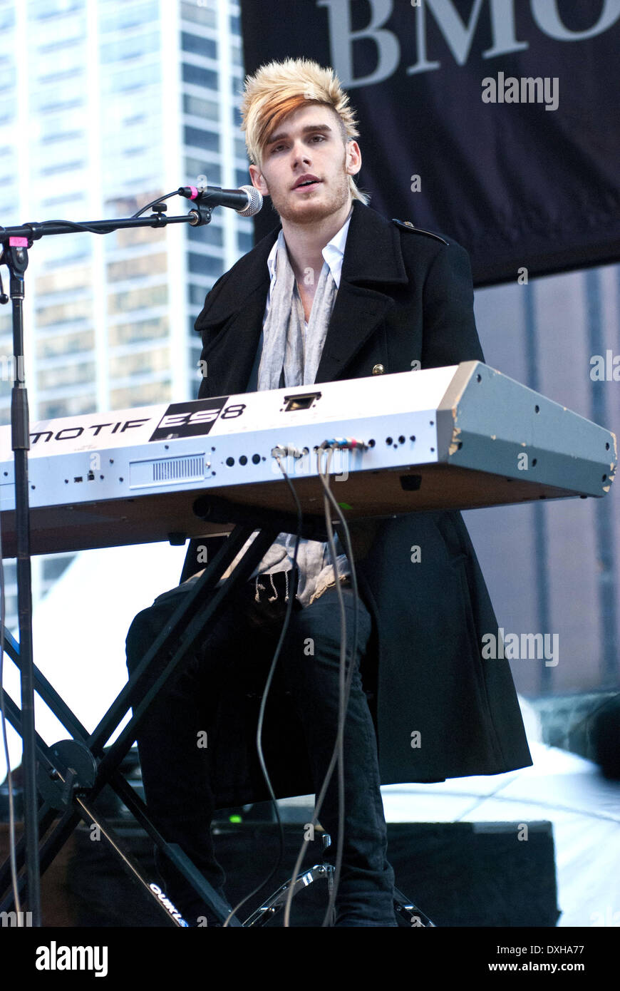 Colton Dixon performs at The BMO Harris Bank Magnificent Mile Lights ...