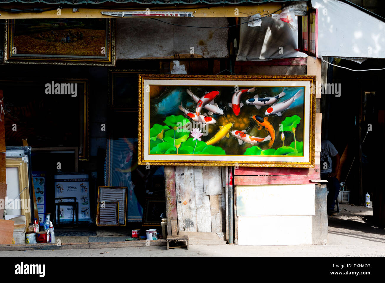 Painting in Nagoya, Batam, Indonesia Stock Photo - Alamy