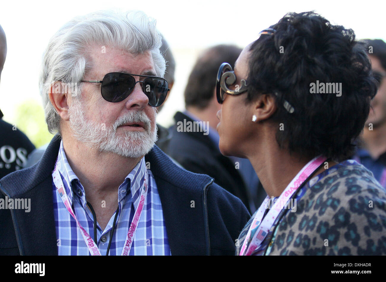 George Lucas and Mellody Hobson Celebrities attend the United States ...