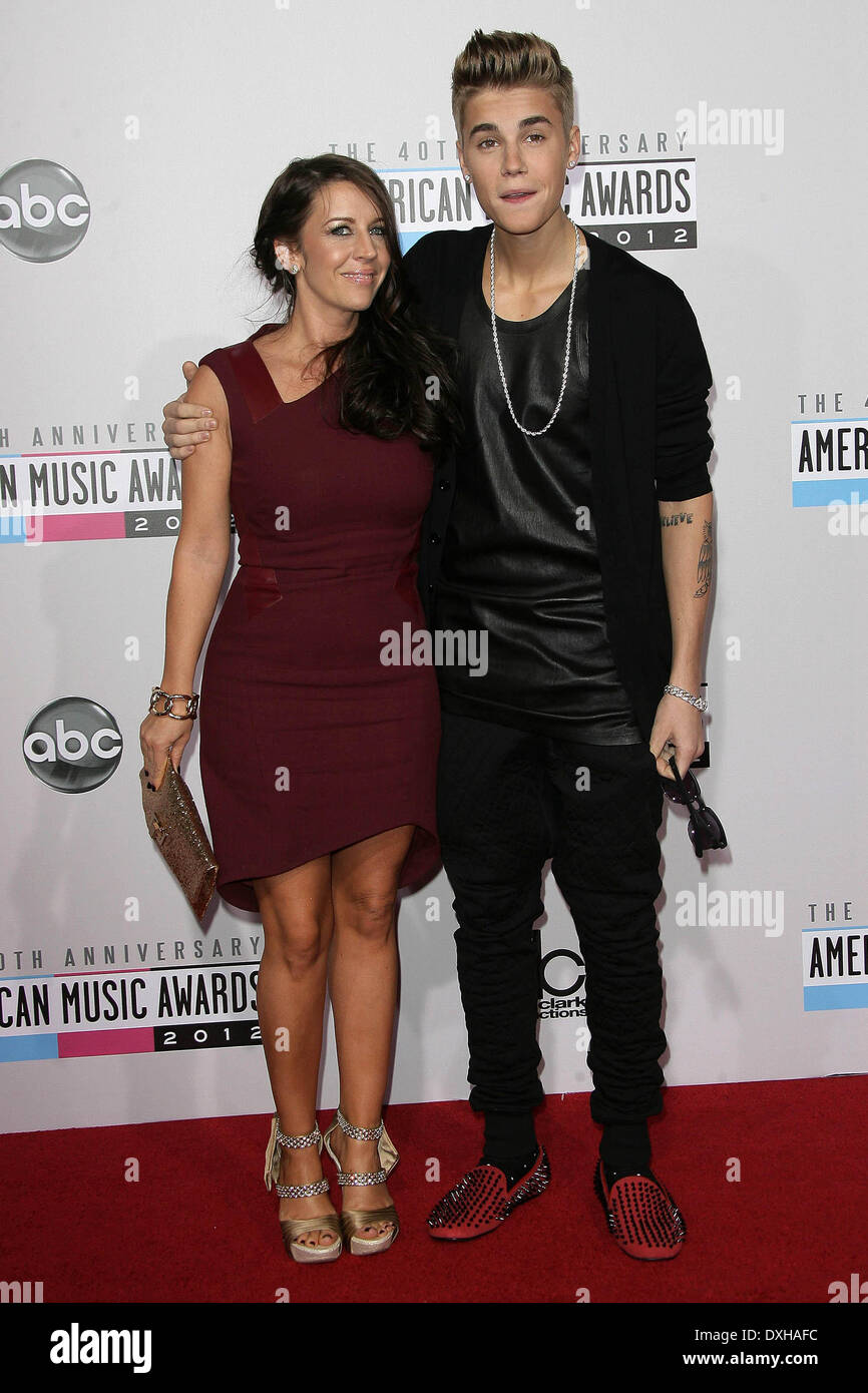Justin Bieber and his mom Pattie Mallette The 40th Anniversary American ...