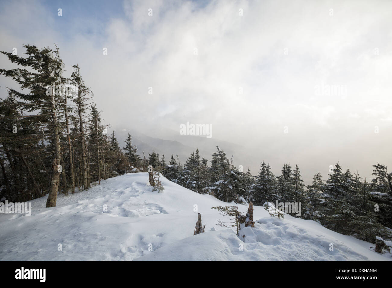Scenic view from the summit of Mount Tecumseh in Waterville Valley, New ...
