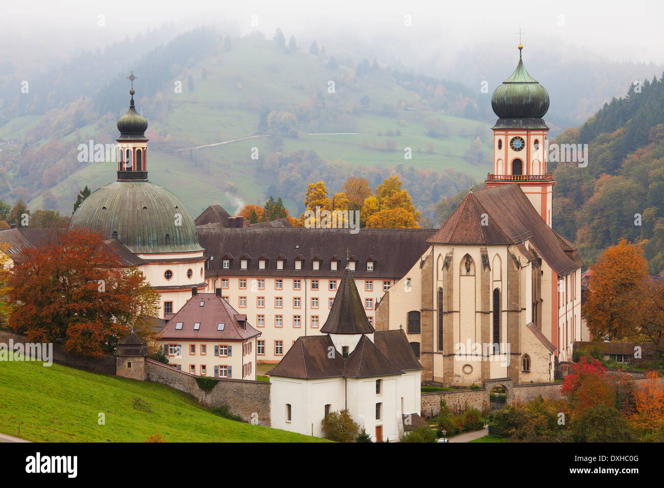 Saint Trudpert Monastery in Autumn, Black Forest, Germany Stock Photo ...