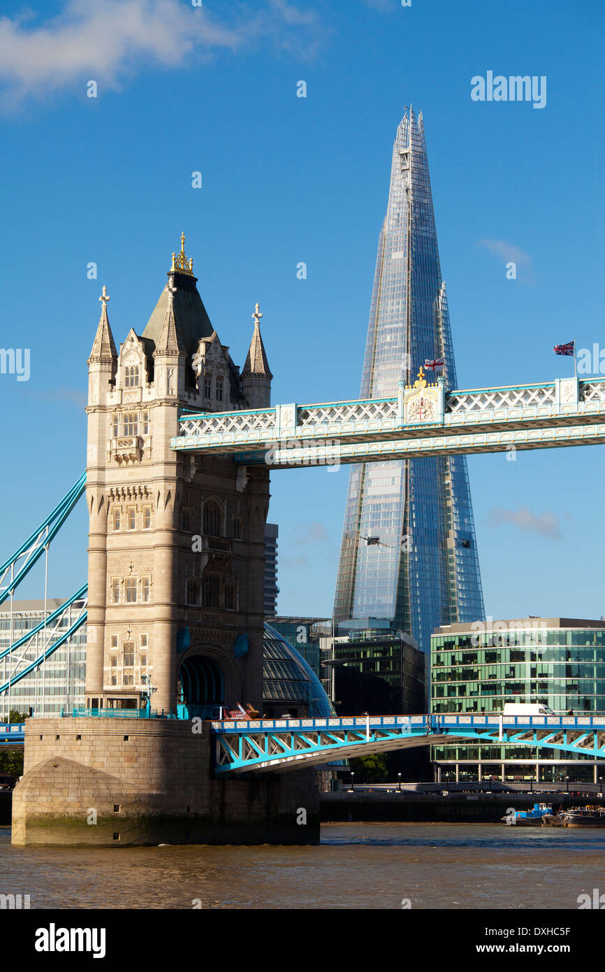 The Shard building and Tower Bridge, London, England Stock Photo - Alamy