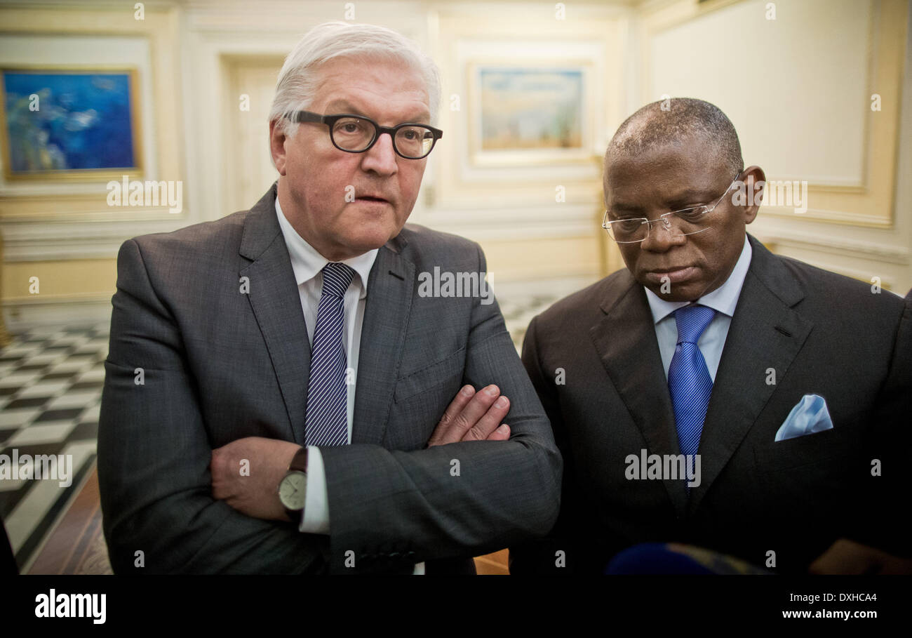 Luanda, Angola. 26th Mar, 2014. German Foreign Frank-Walter Steinmeier ...