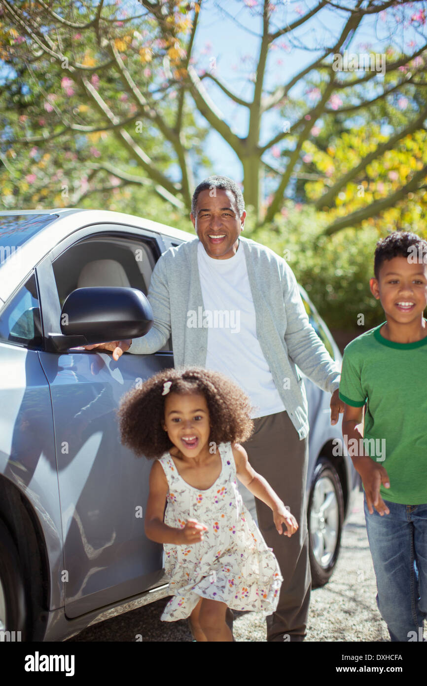 Family Running To Car