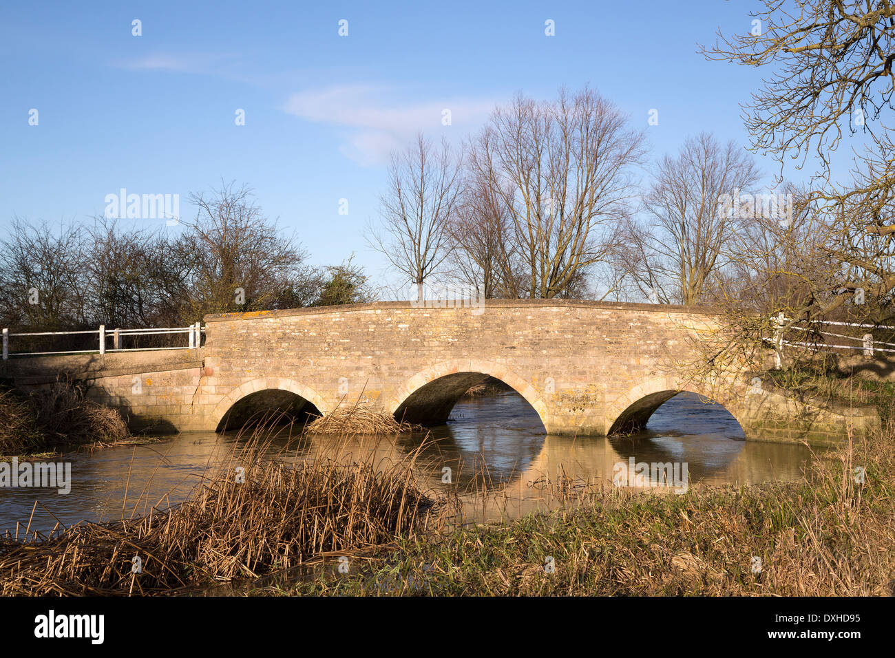 Stone bridge over Harper's Brook in Northamptonshire, England Stock ...
