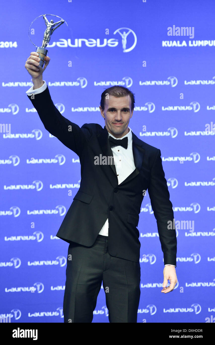 Kuala Lumpur. 26th Mar, 2014. Britain's BMX rider Jamie Bestwick poses ...