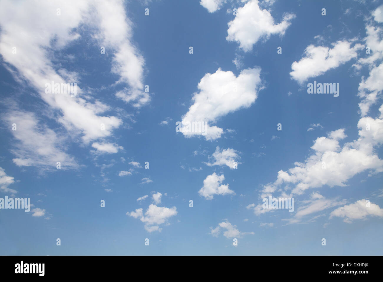 Blue sunny sky and clouds Stock Photo - Alamy