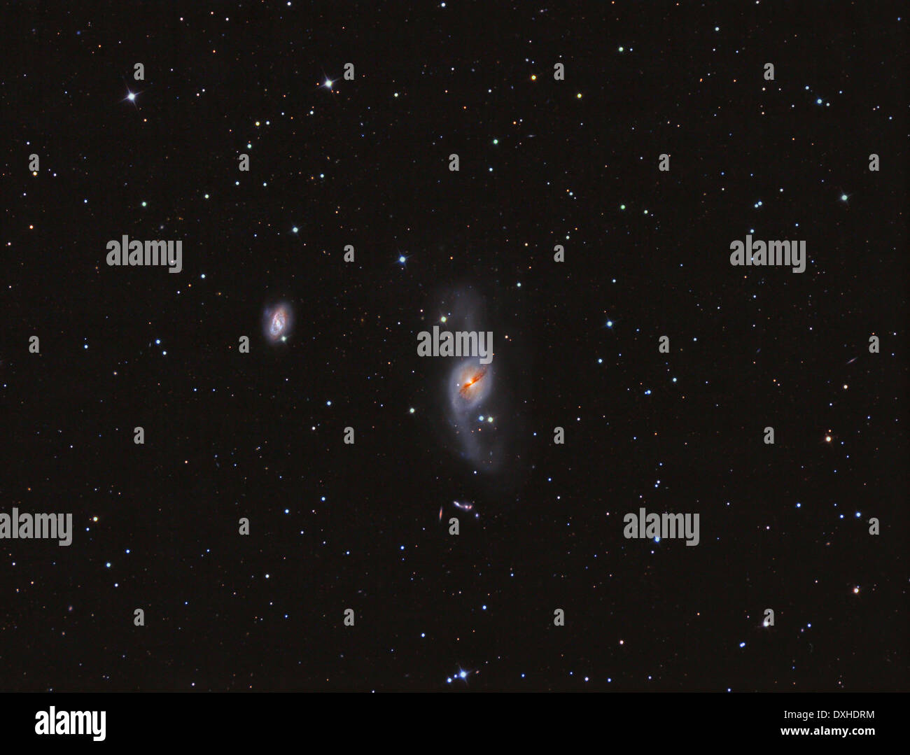 NGC3718 warped spiral galaxy in Ursa Major Stock Photo - Alamy