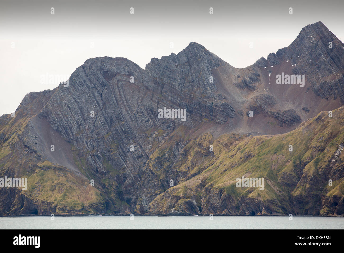 A great example of folded rocks, showing the pressures created by ...