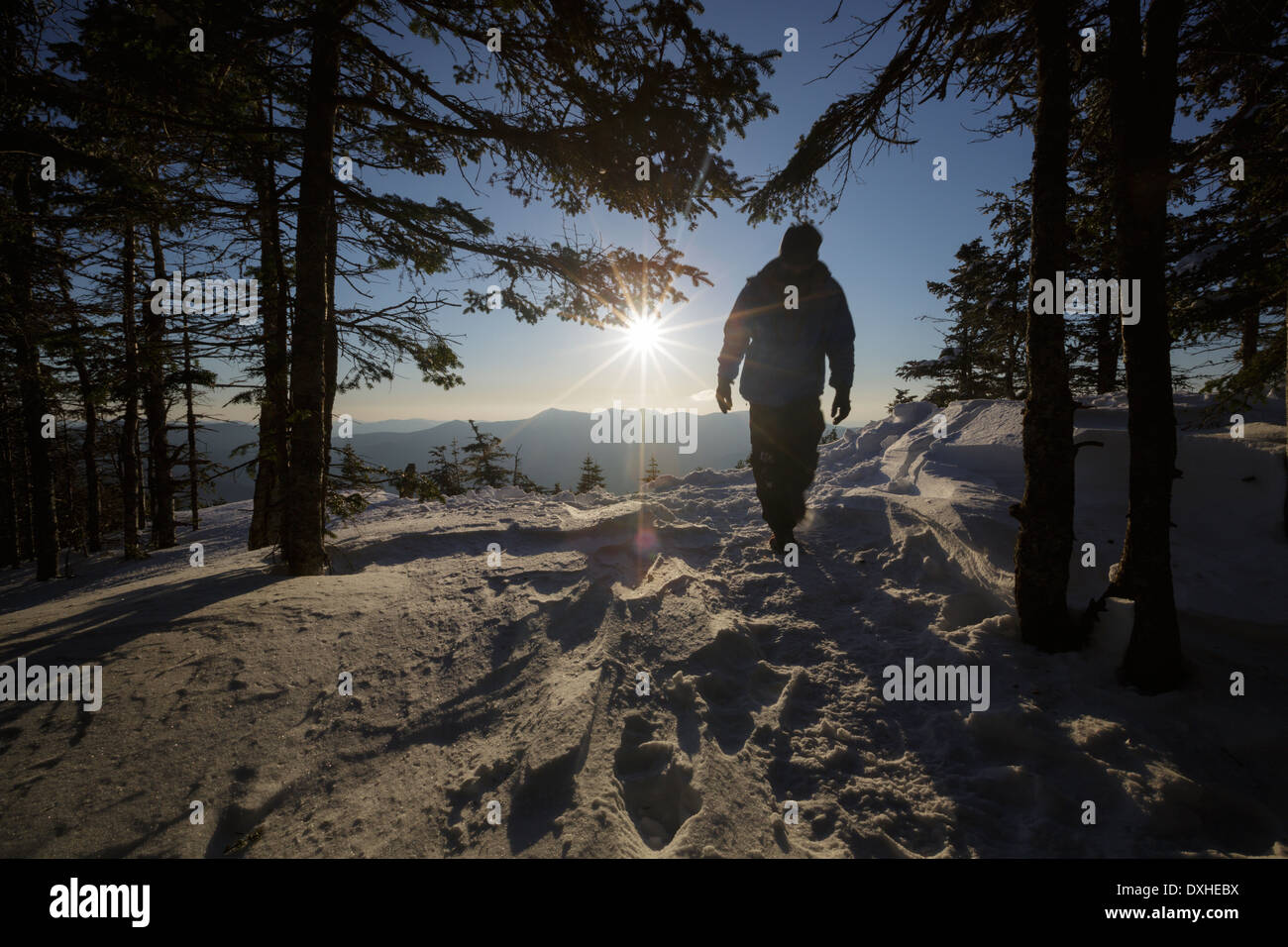 Scenic view from the summit of Mount Tecumseh in Waterville Valley, New ...